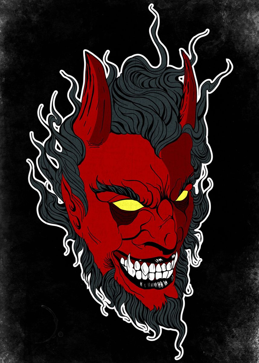 'demon hot rod' Poster by almost seven | Displate