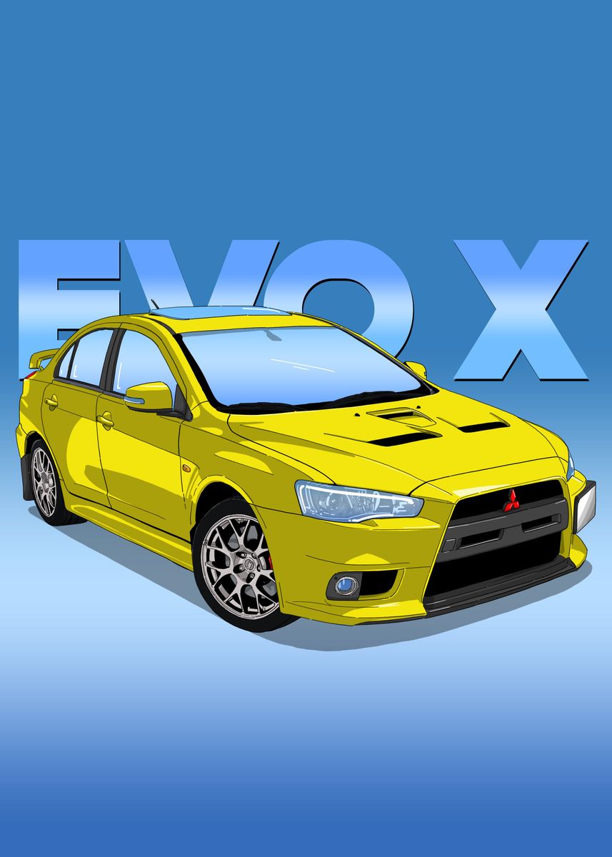 'Mitsubishi Lancer Evo X ' Poster by ND Fat | Displate