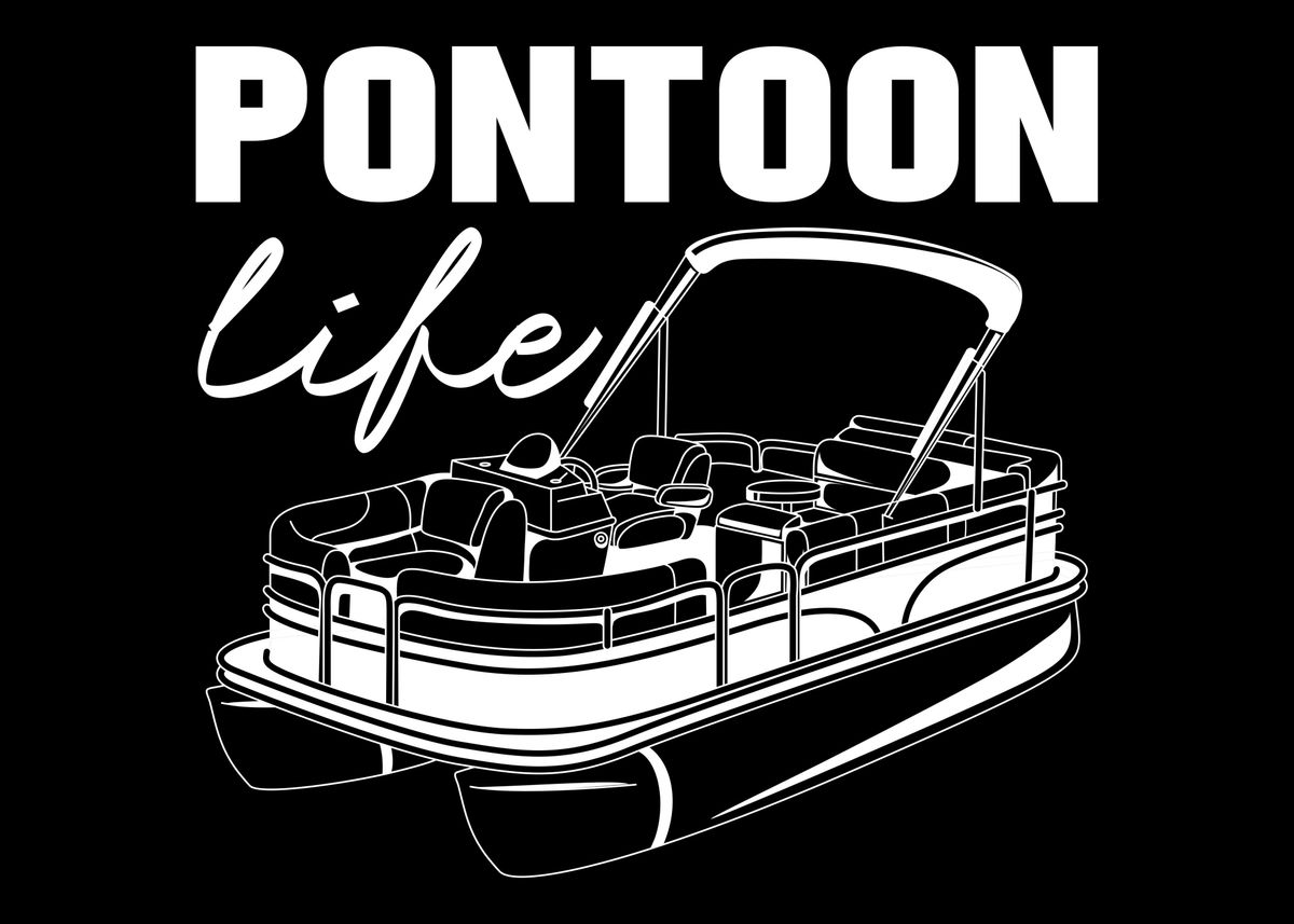 'Pontoon Boat Boating' Poster by CrazySquirrel | Displate