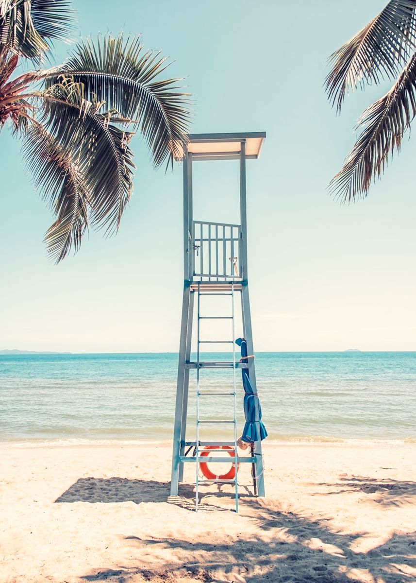 'Lifeguard Stand' Poster by Mango Art | Displate