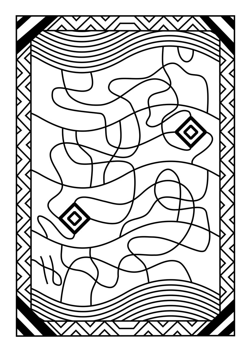 'Fine Lines Maze' Poster, picture, metal print, paint by Mazesplace ...