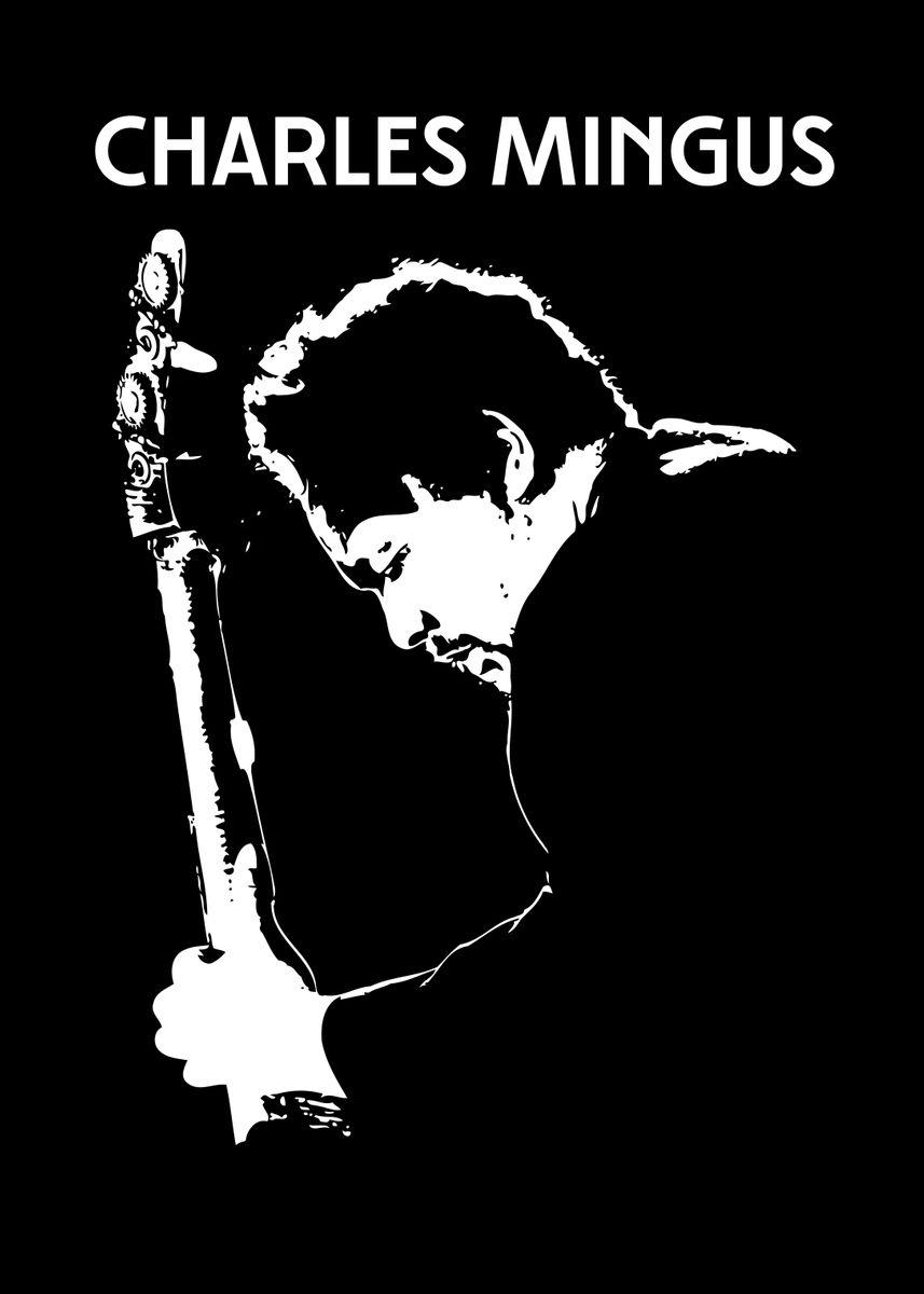 'Tribute to Charles Mingus' Poster by BlackLineWhite Art | Displate