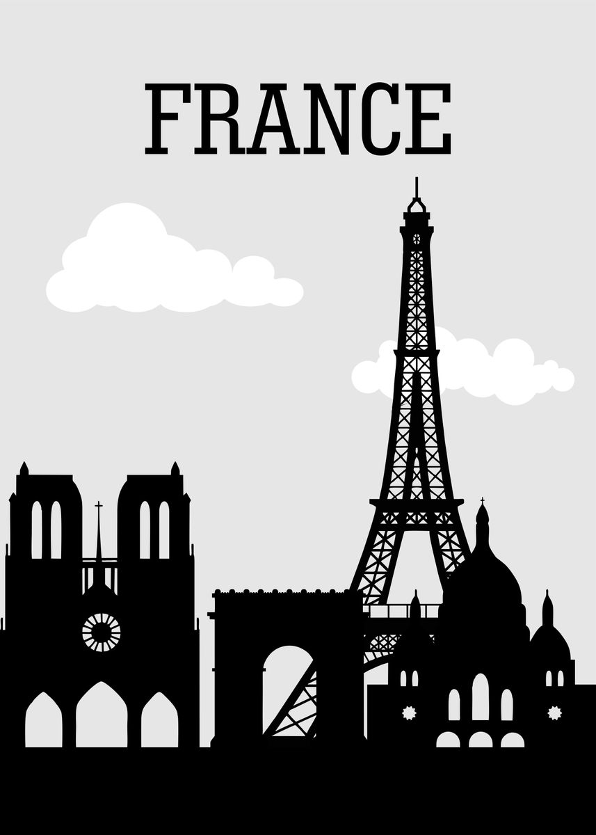 'France minimalist' Poster by Adi Murrokhim | Displate