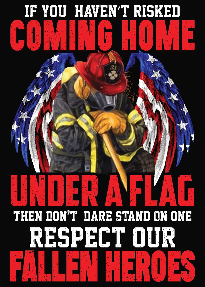 'Firefighter Fireman Fire' Poster by Statements | Displate