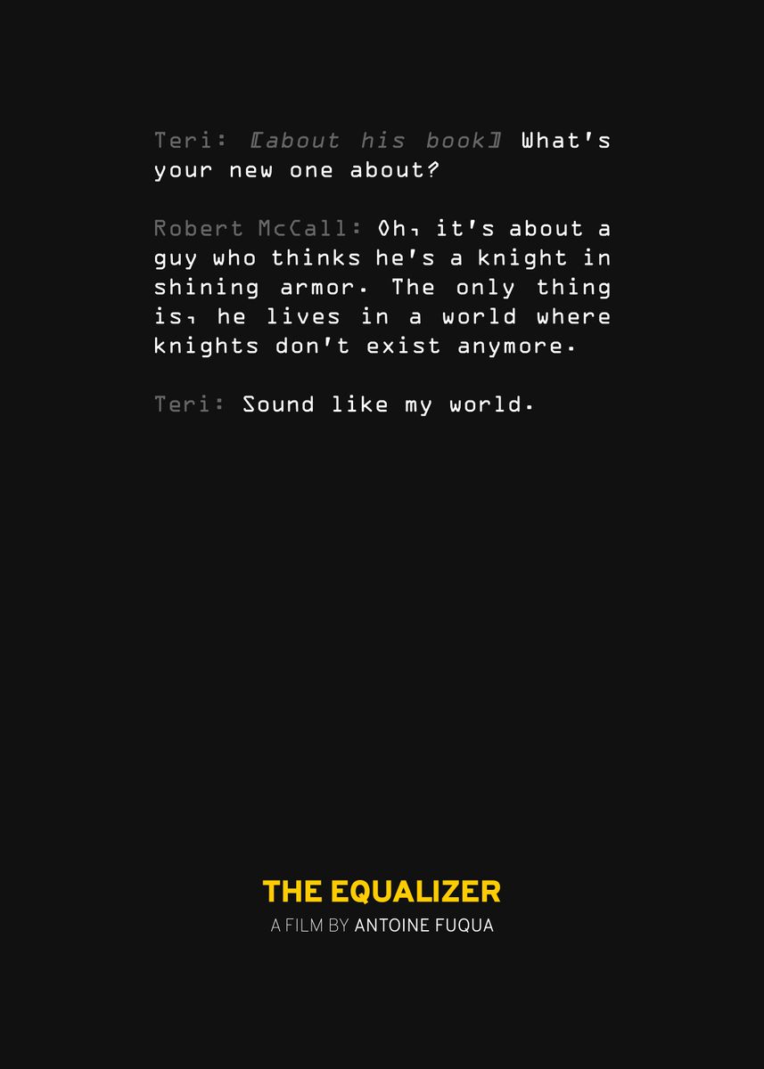 'The Equalizer Quote 4' Poster by Quoteey | Displate