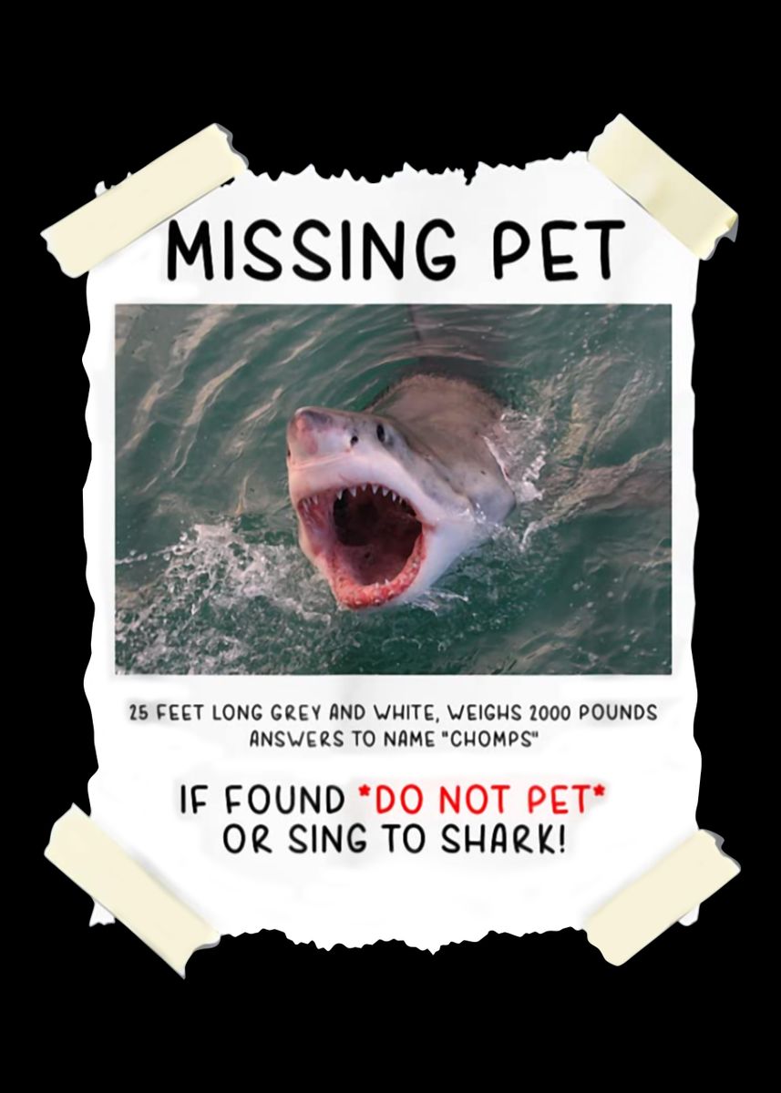 'great white shark' Poster, picture, metal print, paint by jantikusuma ...