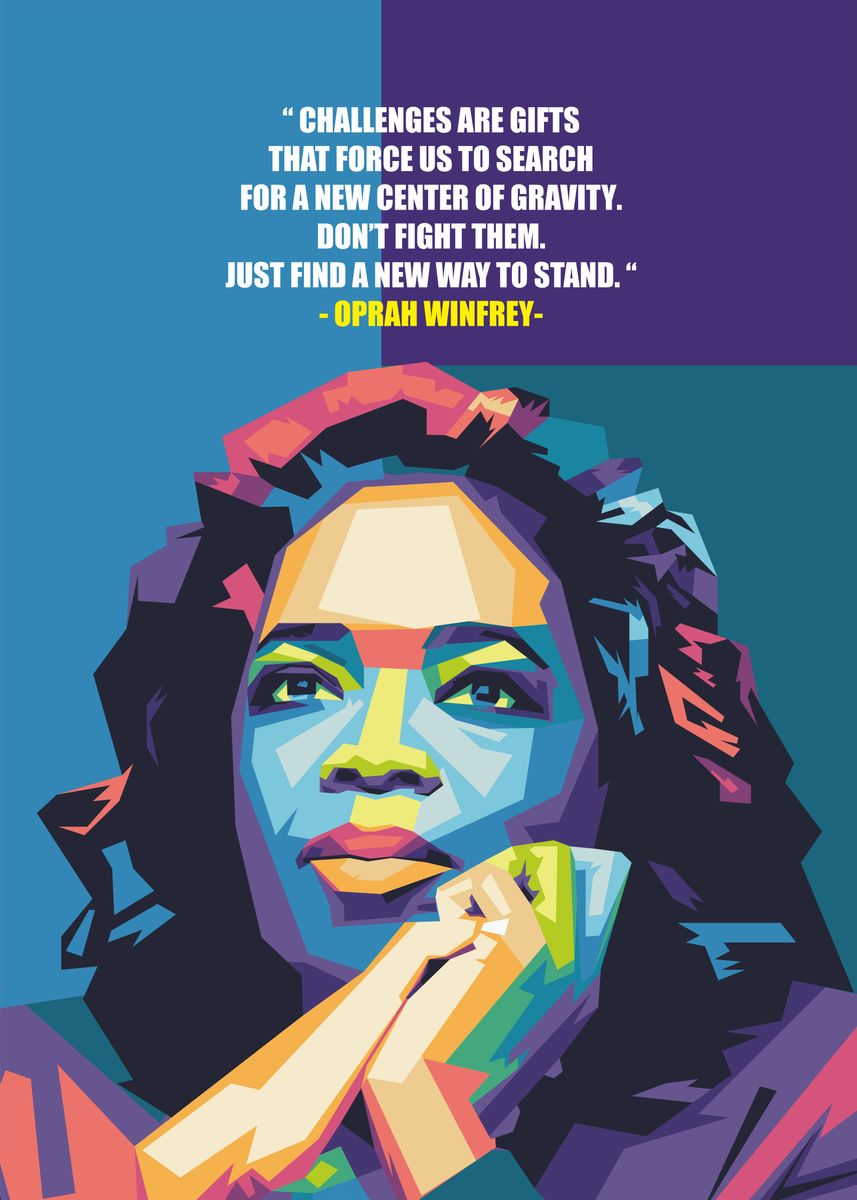 'oprah winfrey' Poster, picture, metal print, paint by Ratna Mutia Dewi ...
