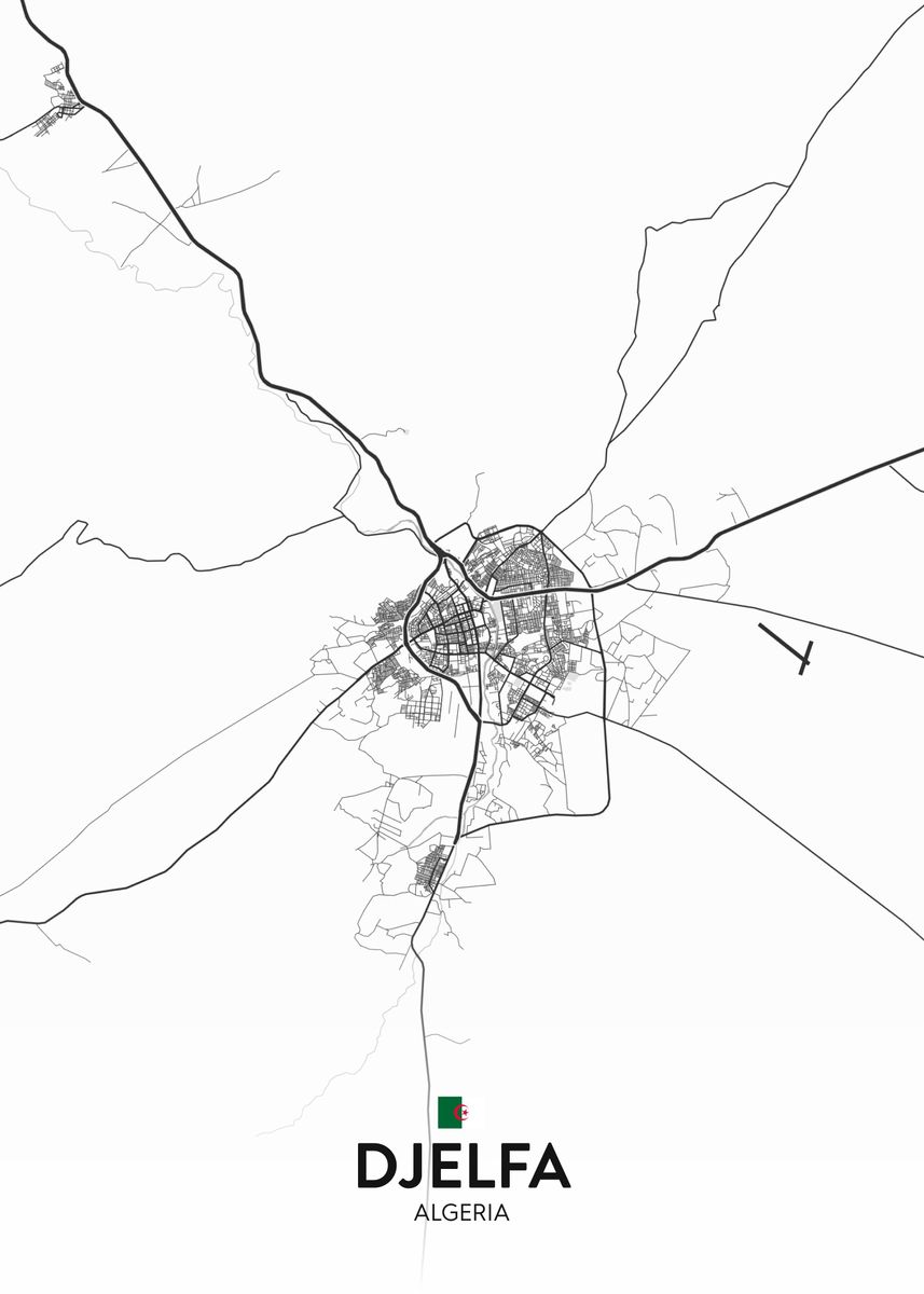 'Djelfa DZ' Poster, picture, metal print, paint by IMR Designs | Displate