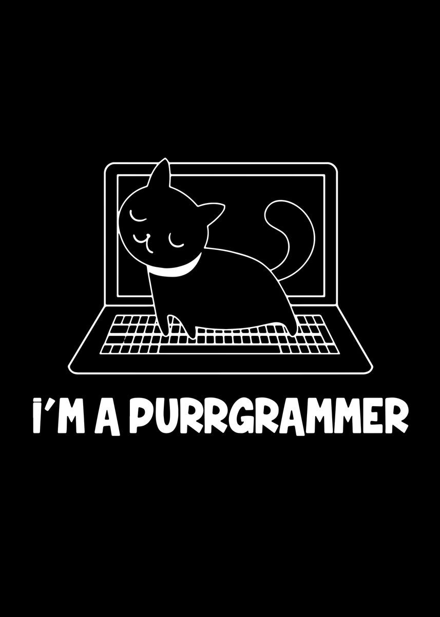 'Programmer Cat' Poster by Metal Posters | Displate
