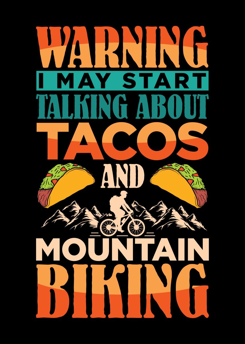 'Mountain bike mtb taco' Poster, picture, metal print, paint by ...