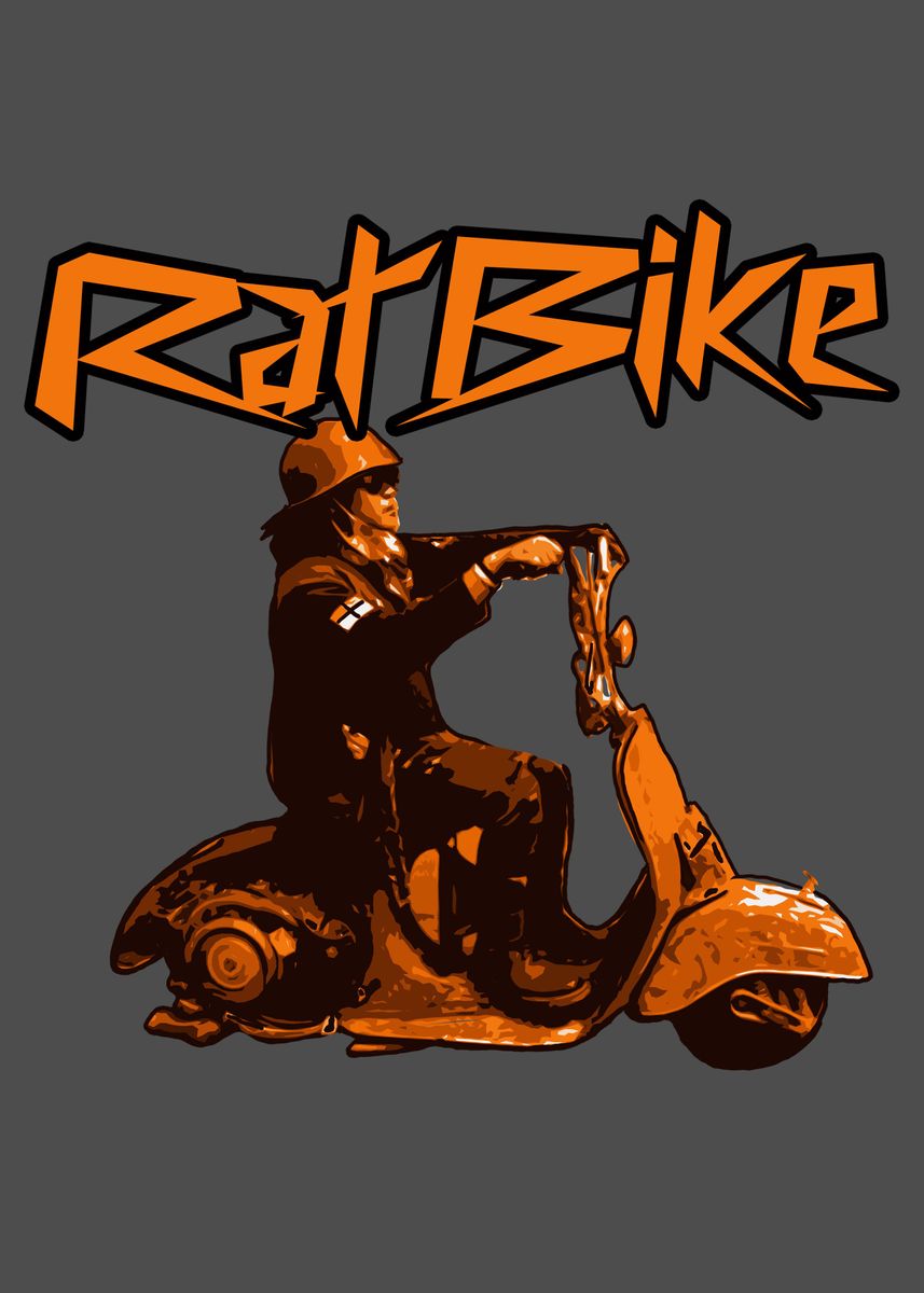 'Vespa Rat Bike' Poster, picture, metal print, paint by Ilustrator ...