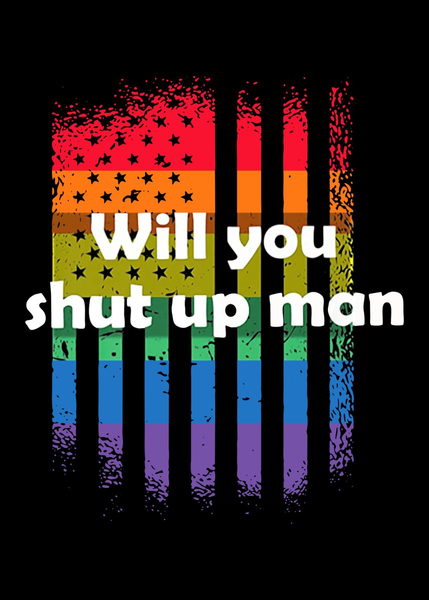 'shut up' Poster, picture, metal print, paint by starborn design | Displate