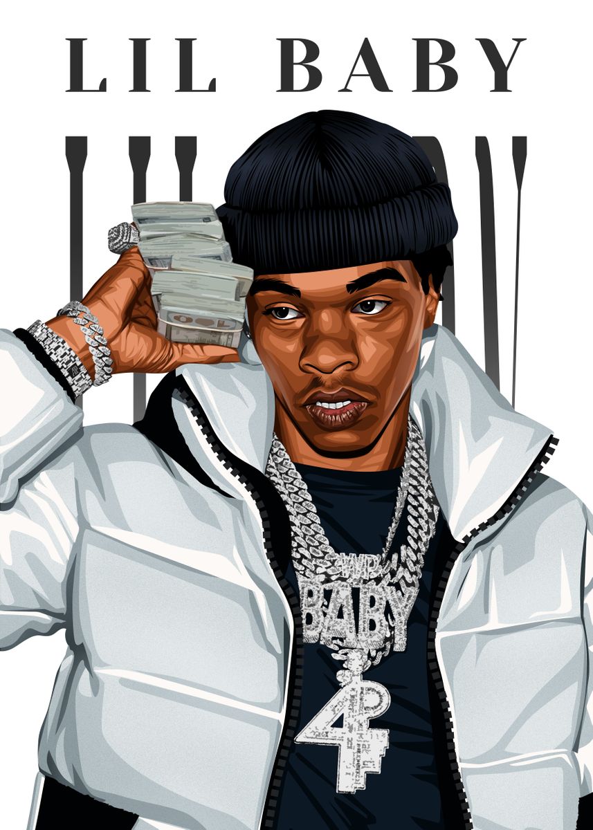 'Lil Baby' Poster, picture, metal print, paint by Athlehema by ...