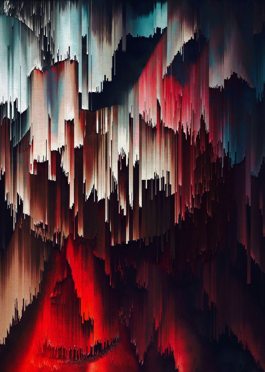 'Abstract Glitch 32' Poster by 1x Merch | Displate