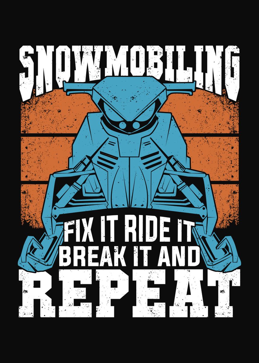 'Snowmobiling Design' Poster by Marcel Doll | Displate