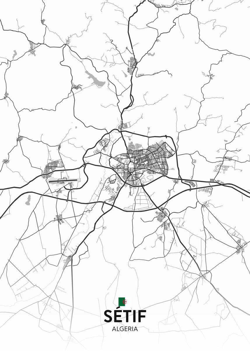 'Setif DZ' Poster, picture, metal print, paint by IMR Designs | Displate