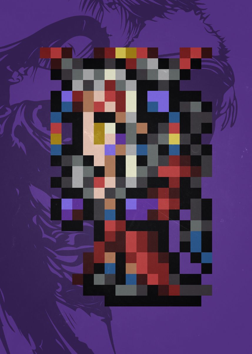 'FF VIII Ultimecia Pixel' Poster, picture, metal print, paint by Ze ...