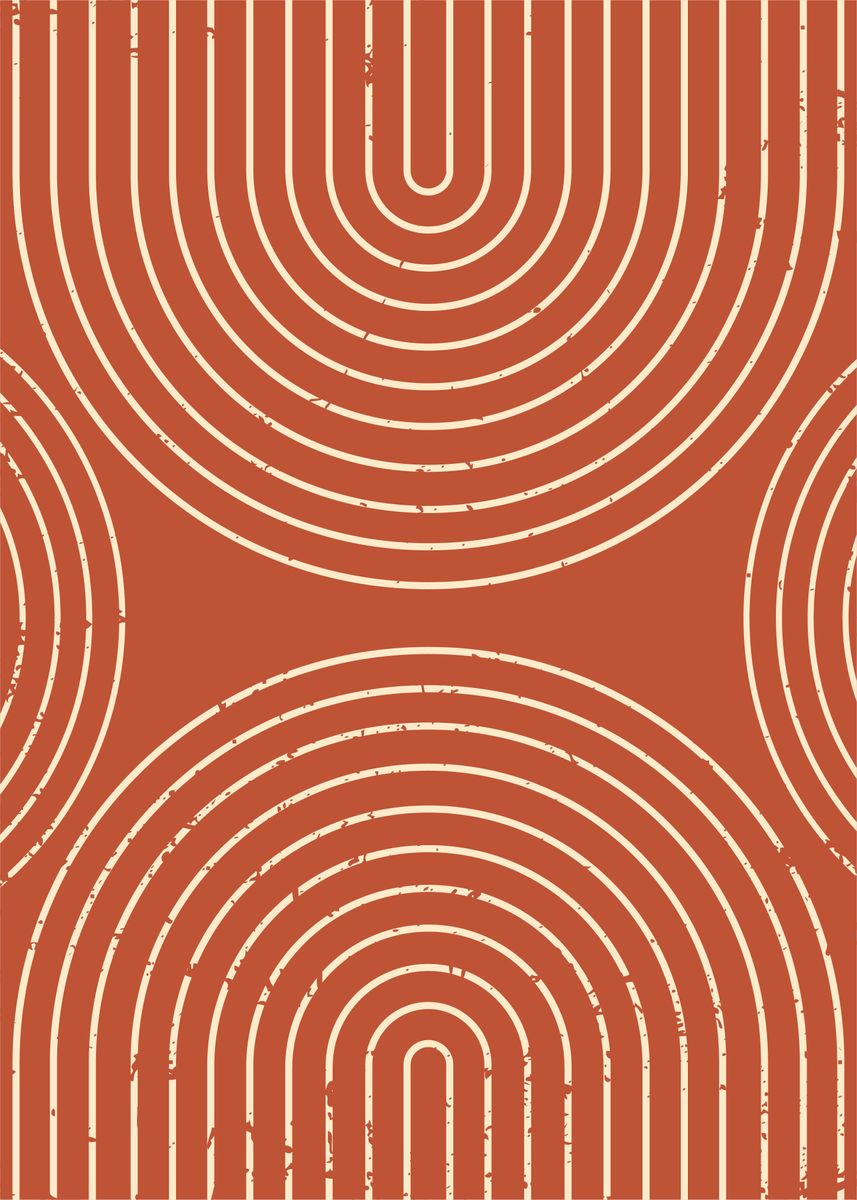 'Terracotta Arches Abstract' Poster, picture, metal print, paint by EDM ...