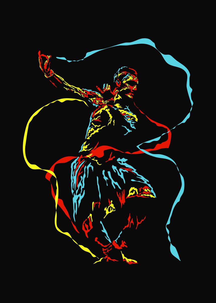 'Abstract dancing' Poster by SheldonBennett Studio | Displate