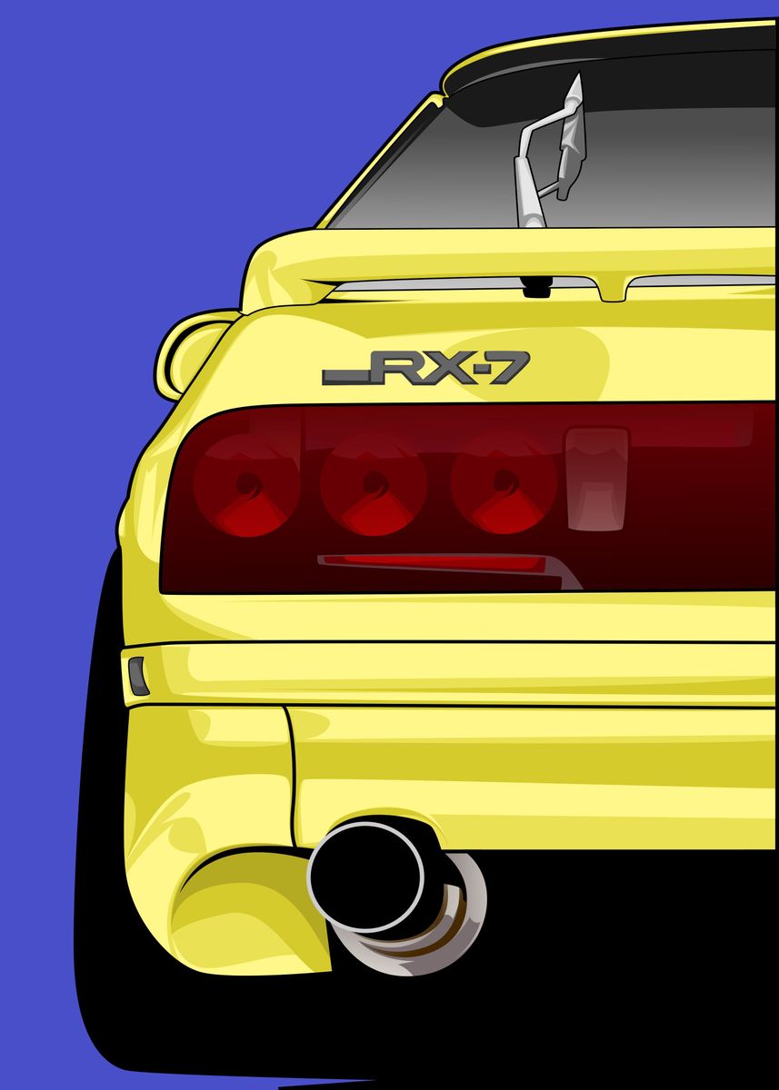 'SPORT CARS RX7' Poster, picture, metal print, paint by Asran Vektor ...