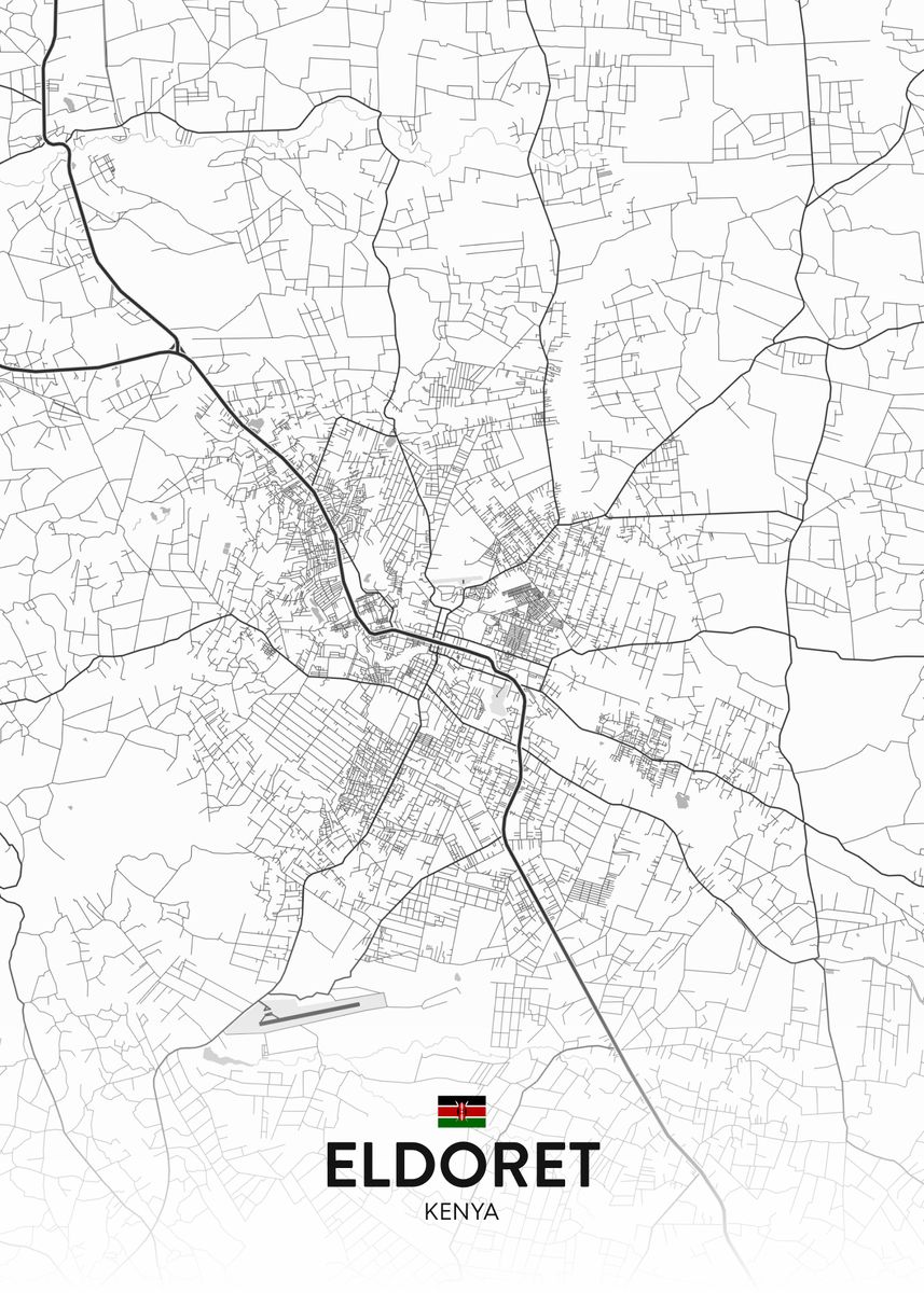 'Eldoret KE' Poster, picture, metal print, paint by IMR Designs | Displate