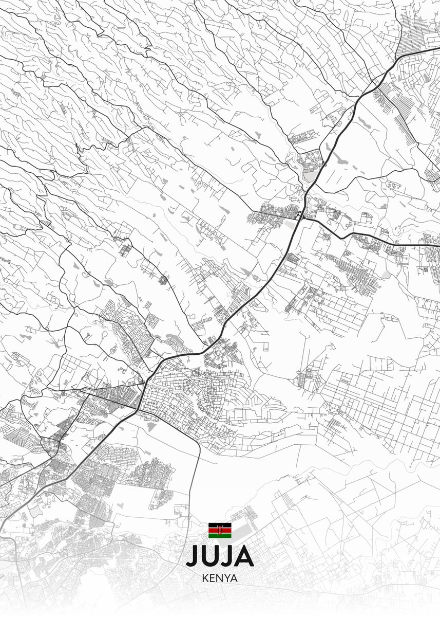 'Juja KE' Poster, picture, metal print, paint by IMR Designs | Displate