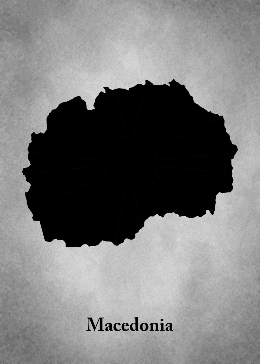 'Macedonia' Poster, picture, metal print, paint by B & W Arts | Displate