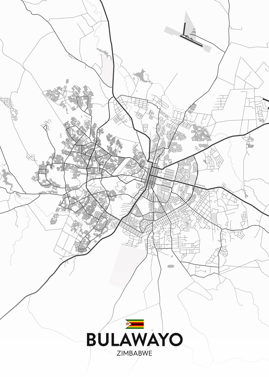 'Bulawayo ZW' Poster, picture, metal print, paint by IMR Designs | Displate