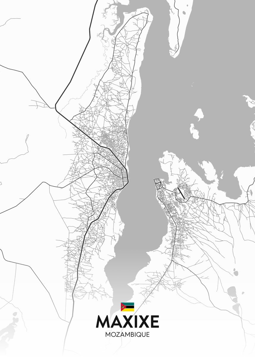 'Maxixe MZ' Poster, picture, metal print, paint by IMR Designs | Displate