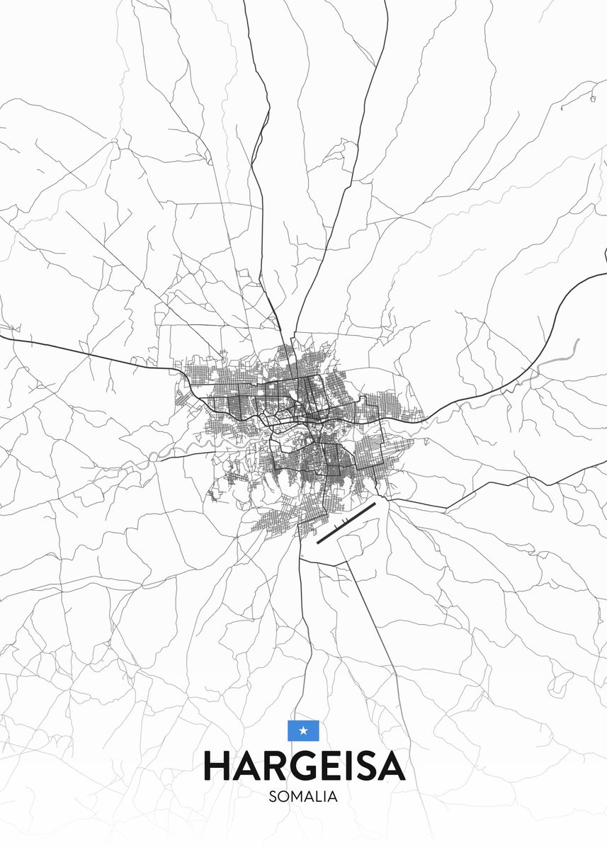 'Hargeisa SO' Poster, picture, metal print, paint by IMR Designs | Displate