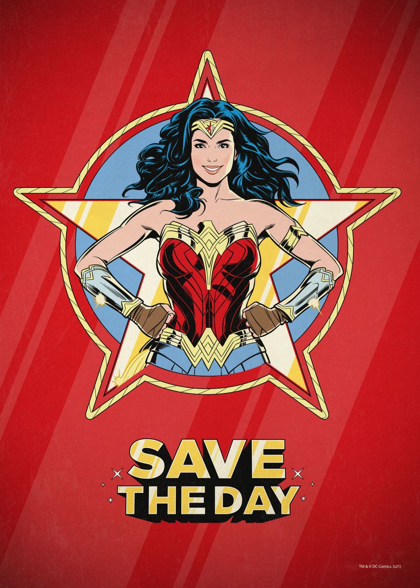 'Save the Day' Poster, picture, metal print, paint by DC Comics | Displate