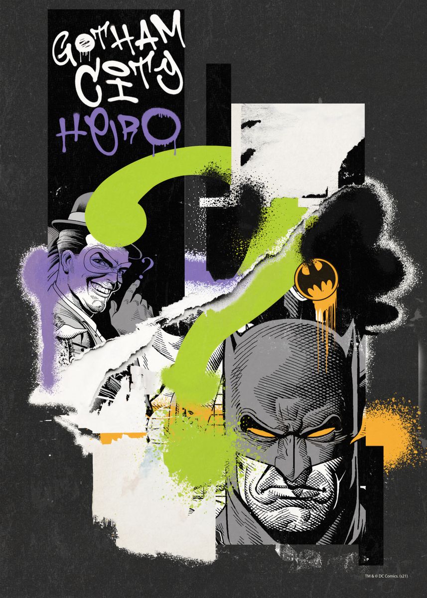 'Batman Gotham City Hero' Poster, picture, metal print, paint by DC ...
