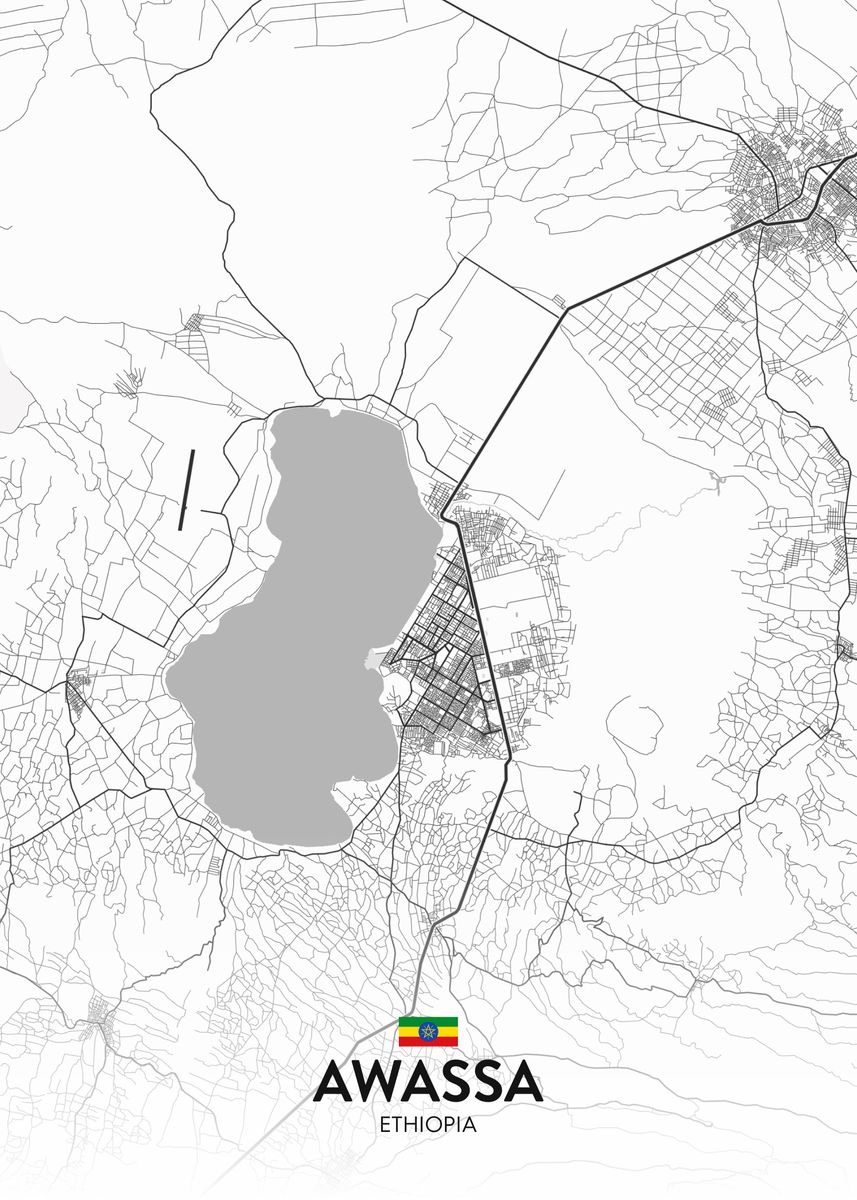 'Awassa ET' Poster, picture, metal print, paint by IMR Designs | Displate