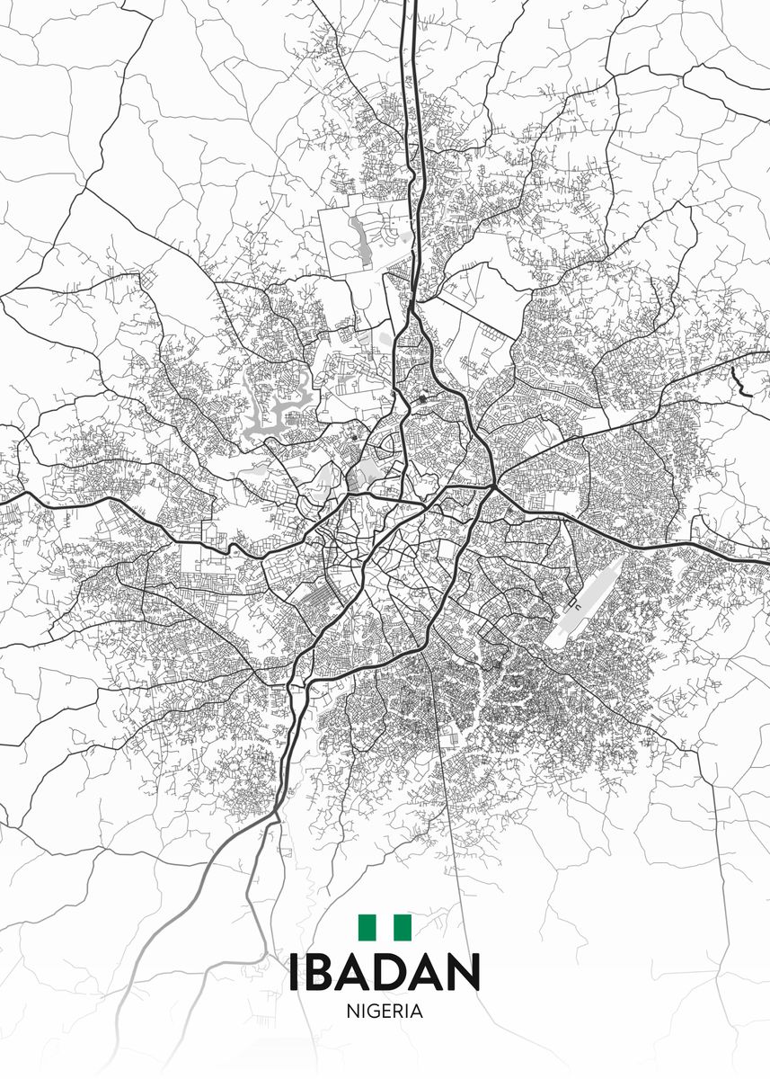 'Ibadan NG' Poster, picture, metal print, paint by IMR Designs | Displate