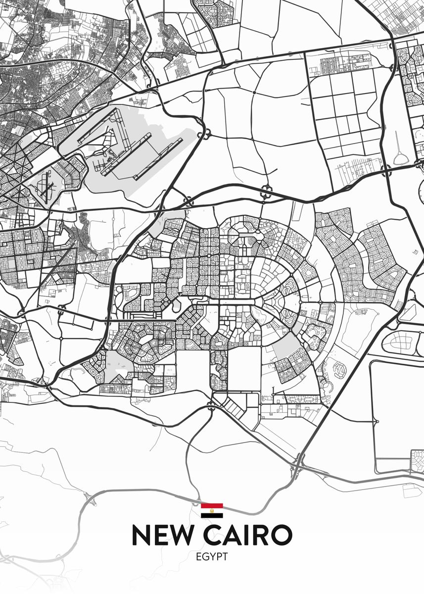 'New Cairo EG' Poster, picture, metal print, paint by IMR Designs ...