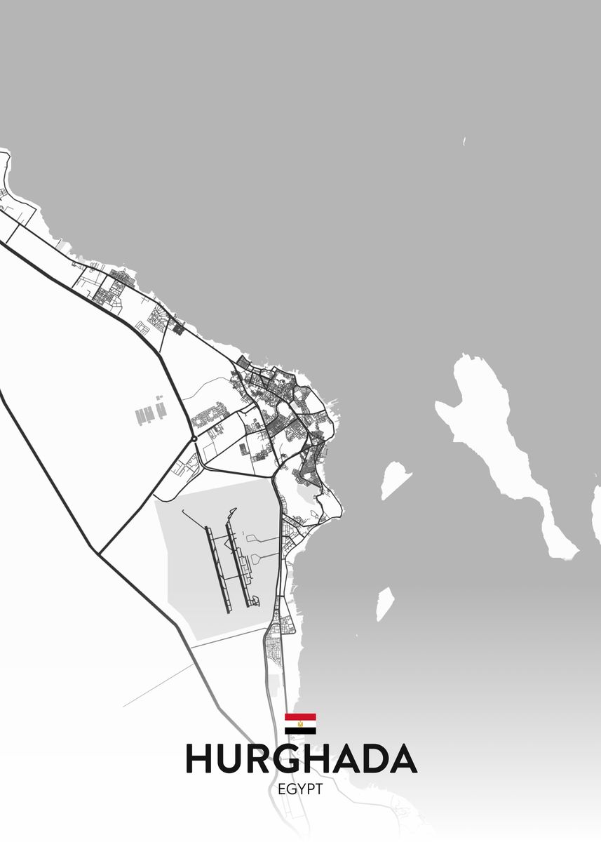 'Hurghada EG' Poster, picture, metal print, paint by IMR Designs | Displate