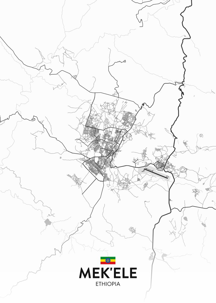 'Mekele ET' Poster, picture, metal print, paint by IMR Designs | Displate