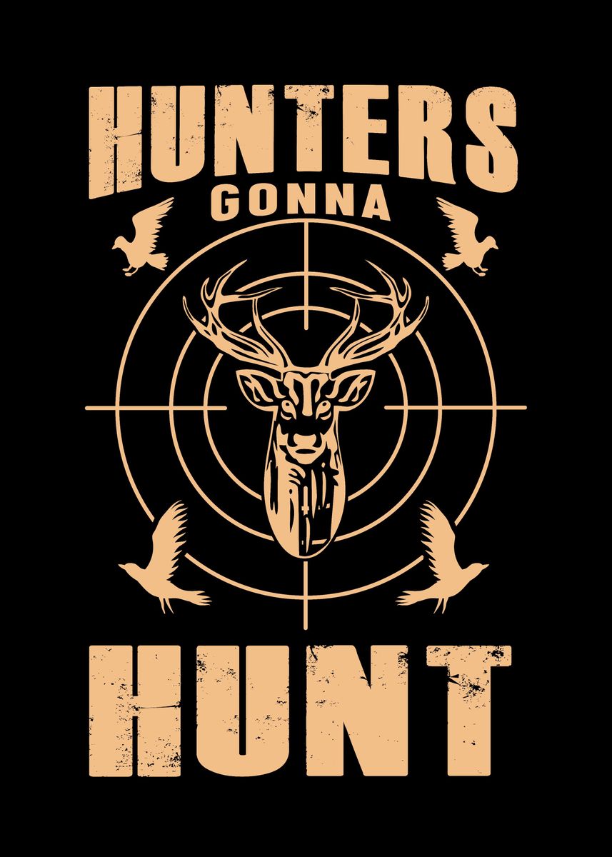 'Hunters' Poster, picture, metal print, paint by Neon Moon | Displate