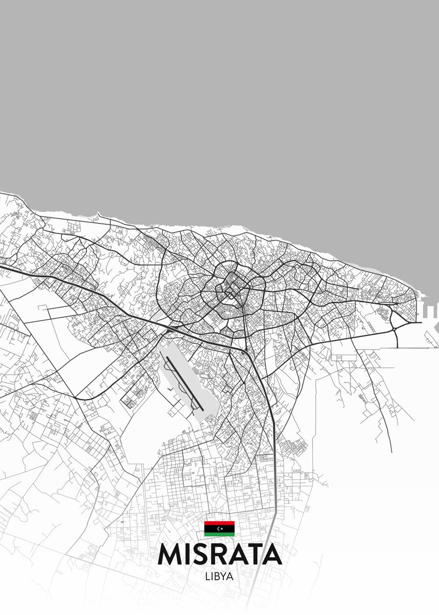 'Misrata LY' Poster, picture, metal print, paint by IMR Designs | Displate