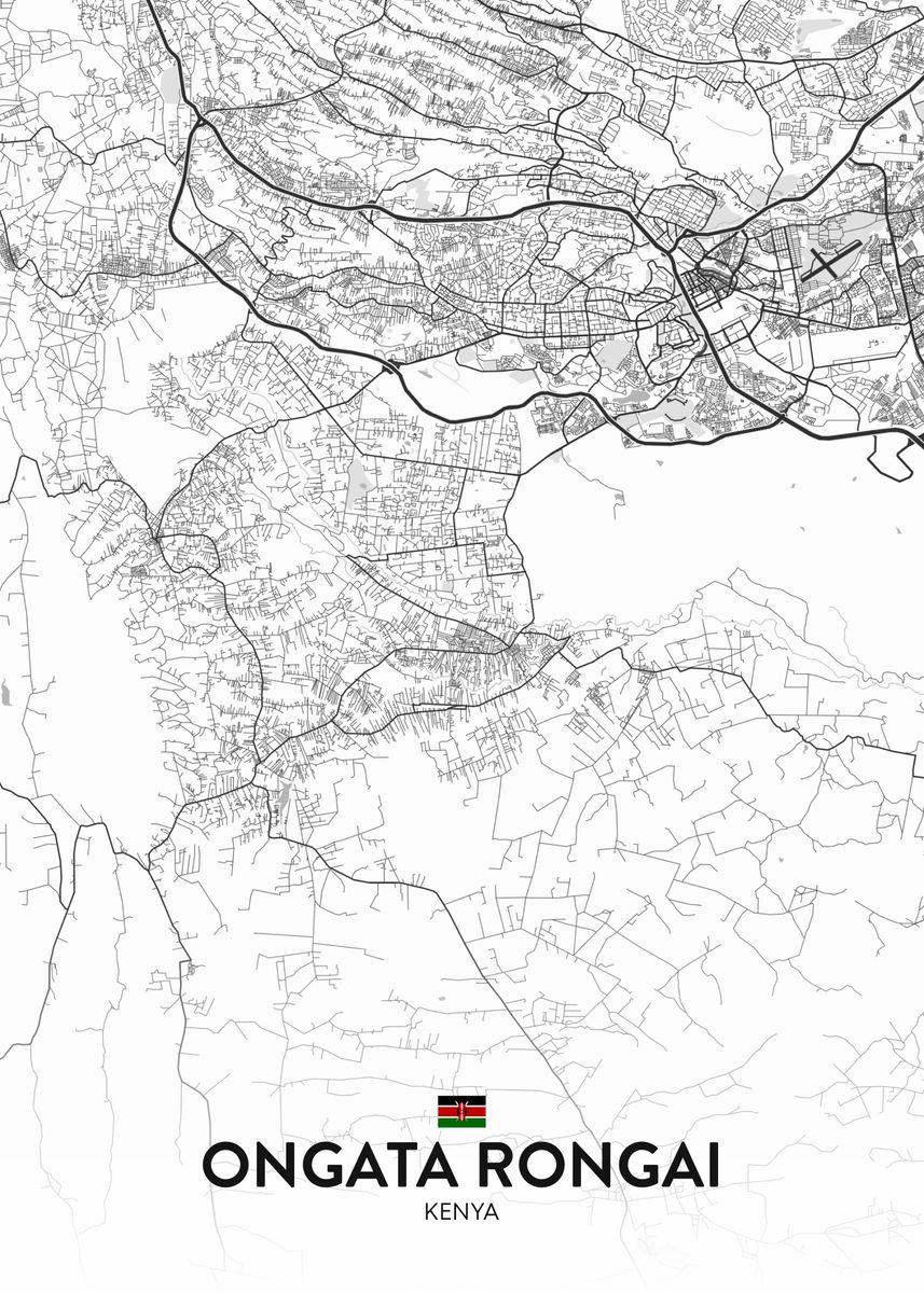 'Ongata Rongai KE' Poster, picture, metal print, paint by IMR Designs ...