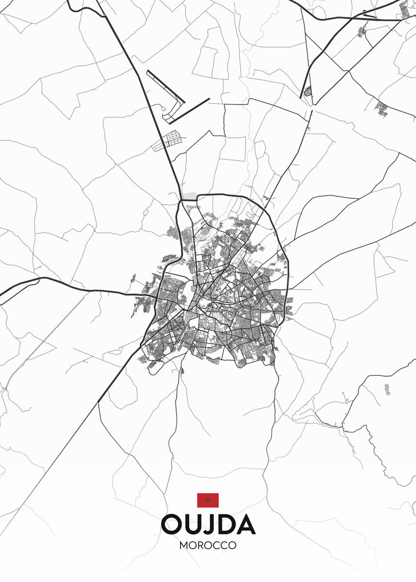 'Oujda MA' Poster, picture, metal print, paint by IMR Designs | Displate