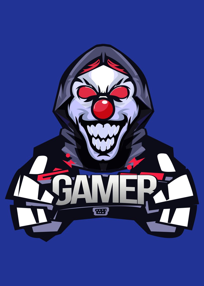 'joker gamer concept' Poster, picture, metal print, paint by Lloyd ...