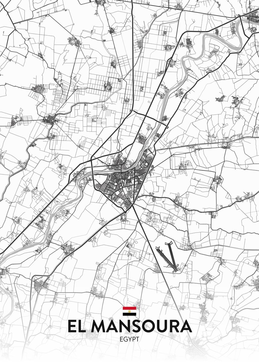 'El Mansoura EG' Poster, picture, metal print, paint by IMR Designs ...