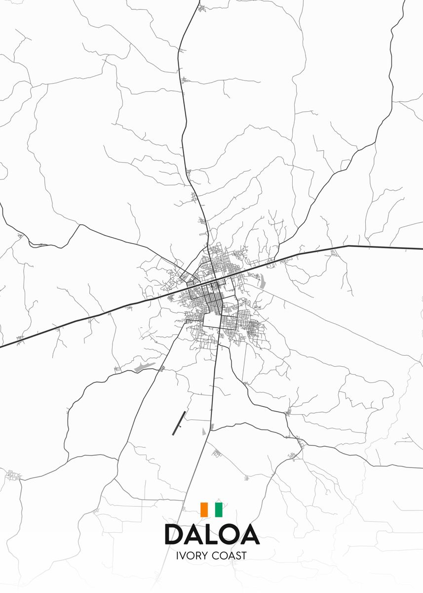 'Daloa CI' Poster, picture, metal print, paint by IMR Designs | Displate