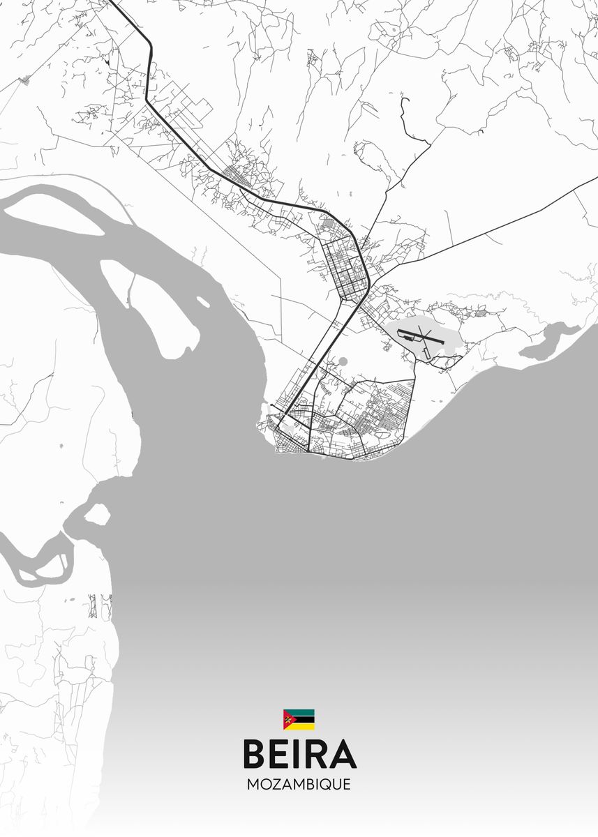 'Beira MZ' Poster, picture, metal print, paint by IMR Designs | Displate