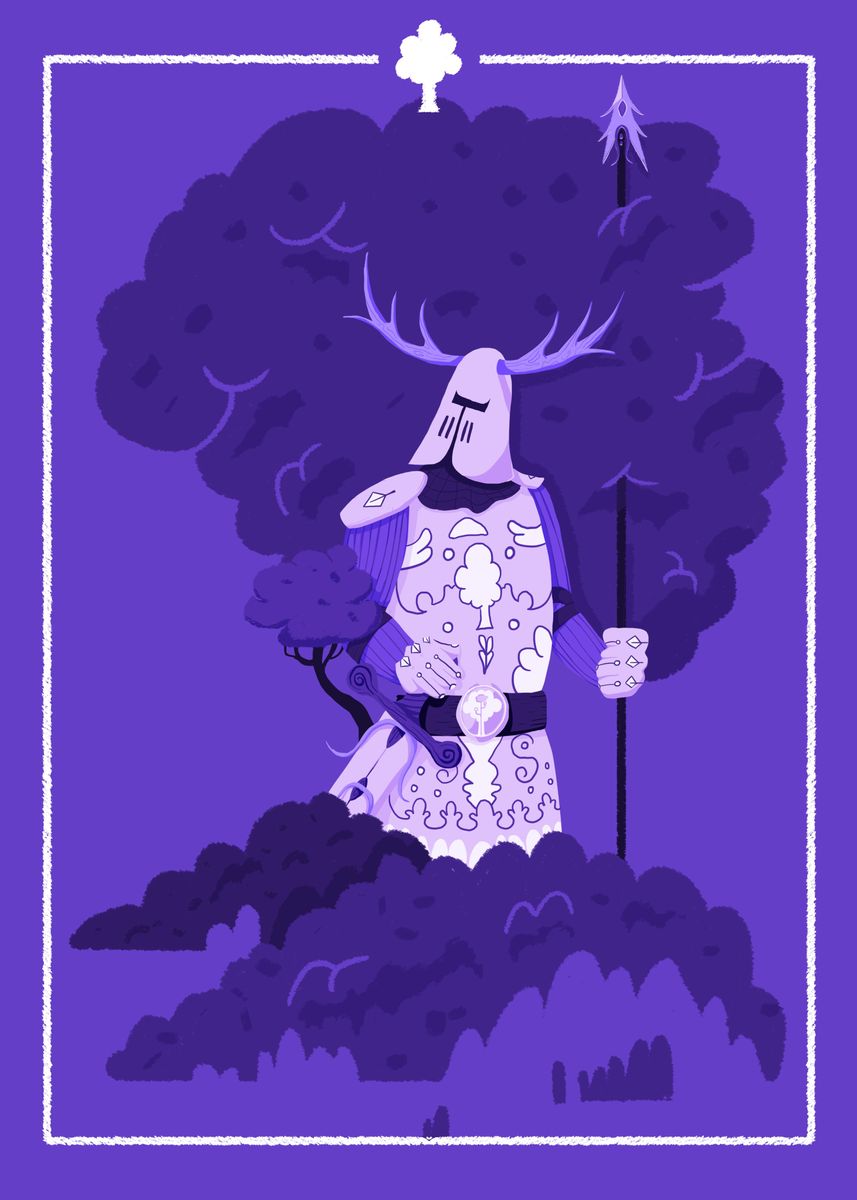 'Tree Knight' Poster, picture, metal print, paint by Emilien Grude ...