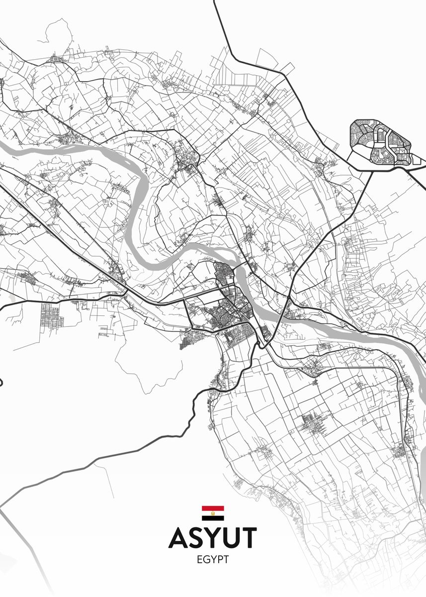 'Asyut EG' Poster, picture, metal print, paint by IMR Designs | Displate