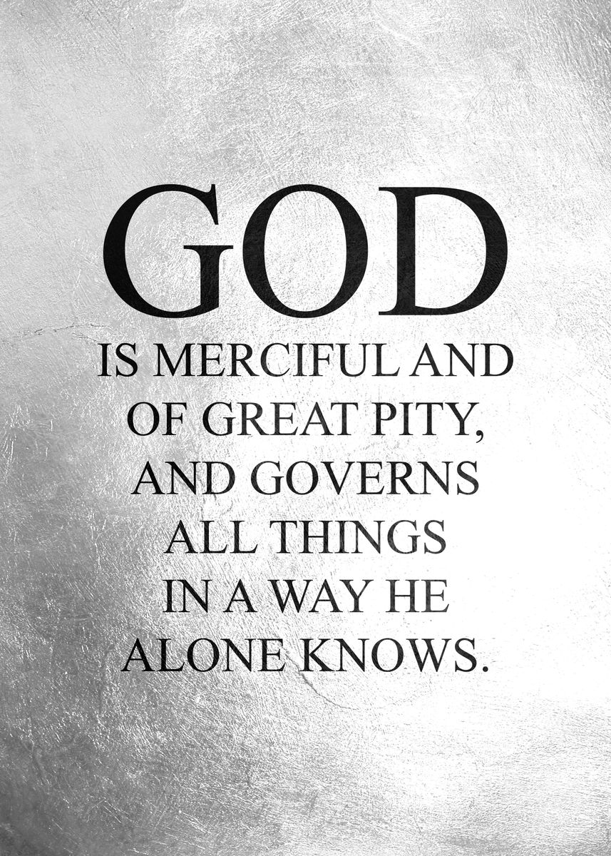 'God Is Merciful' Poster, picture, metal print, paint by ABConcepts ...