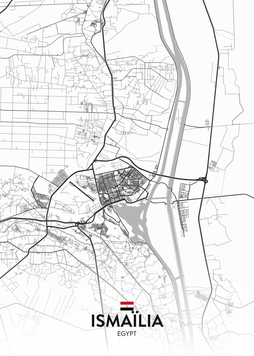 'Ismailia EG' Poster, picture, metal print, paint by IMR Designs | Displate