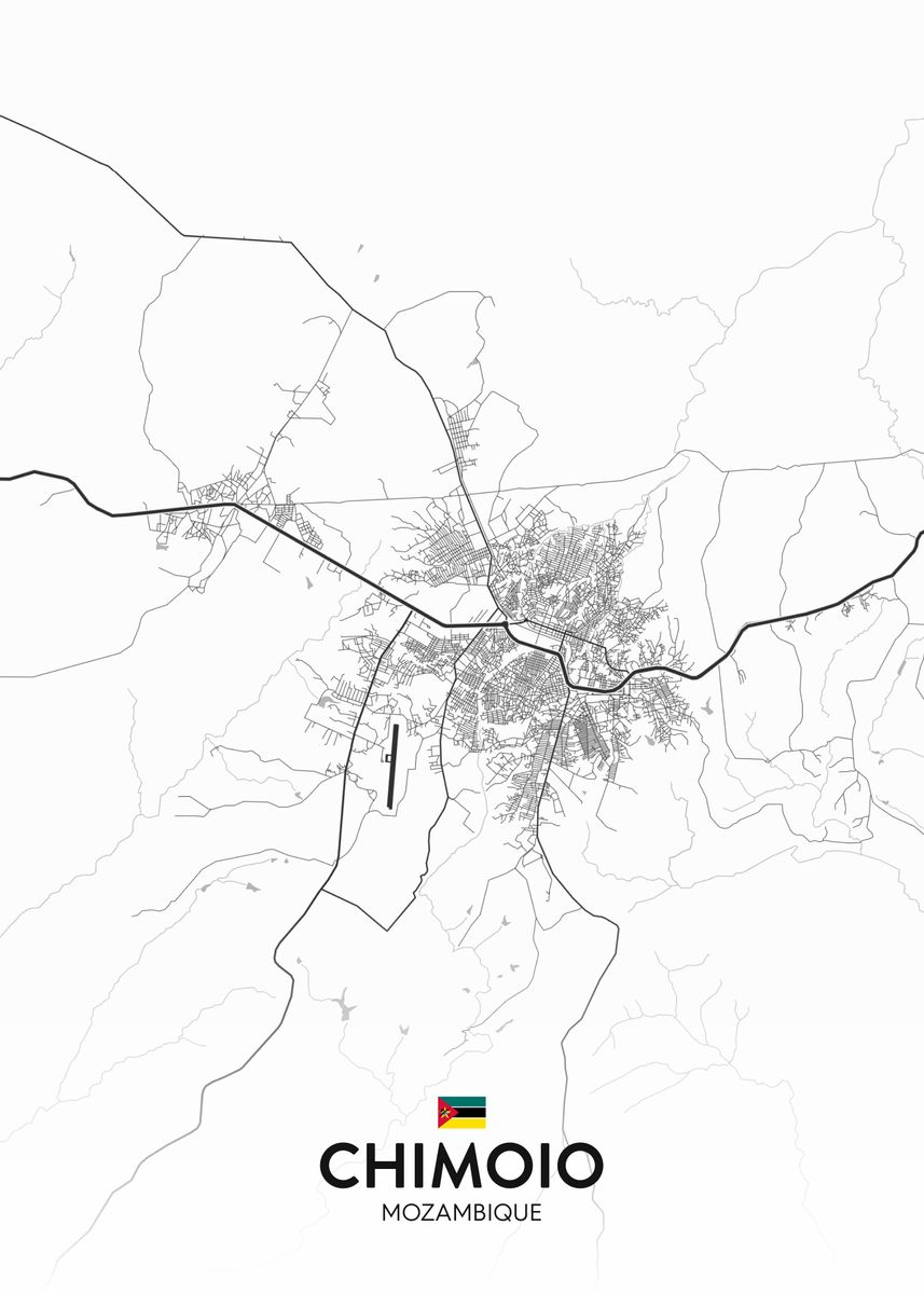 'Chimoio MZ' Poster, picture, metal print, paint by IMR Designs | Displate